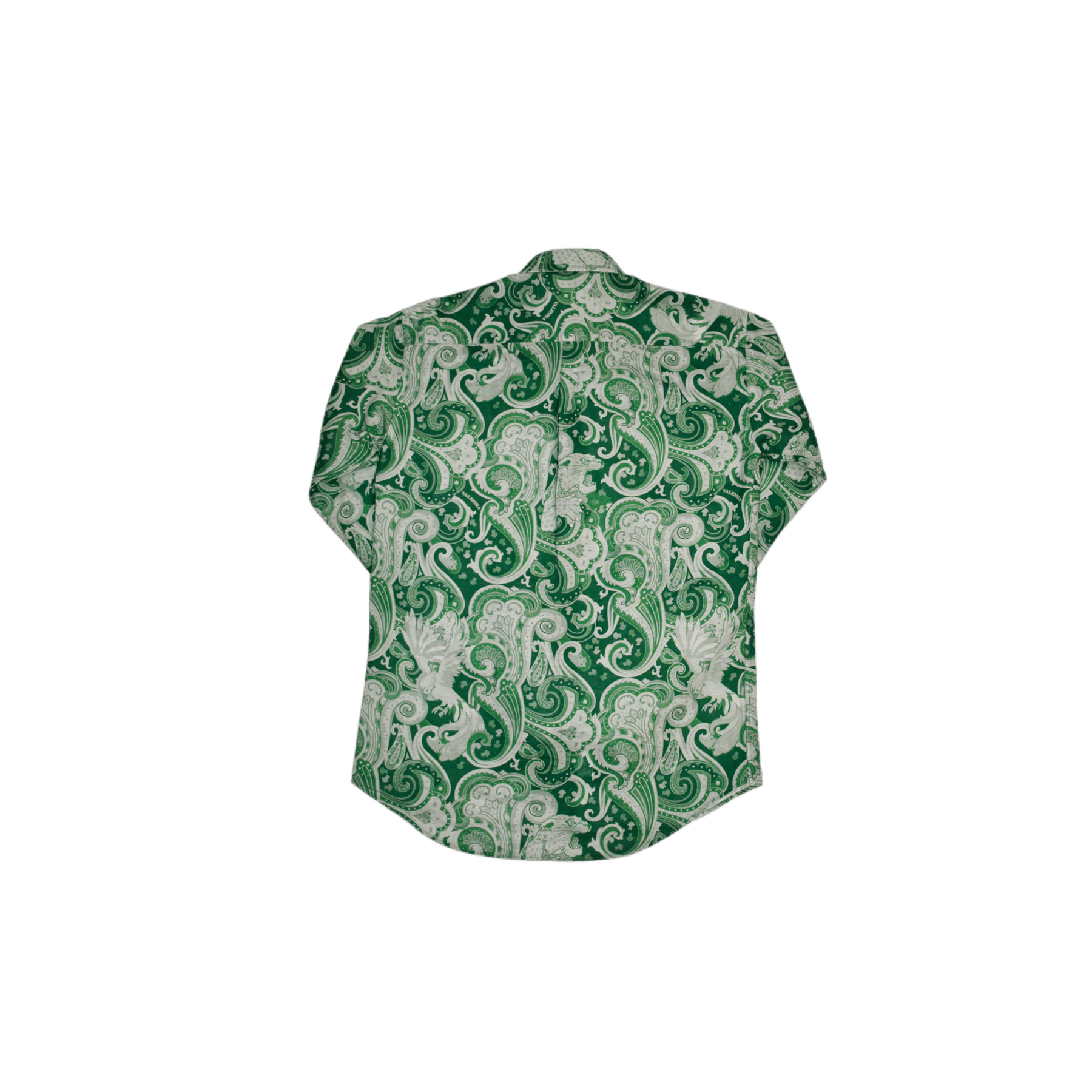 Green patterned linen blend shirt - Valensia